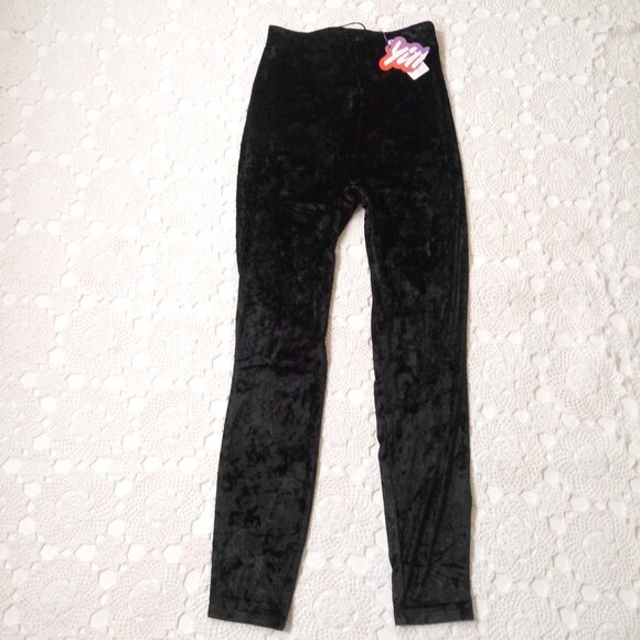 YITTY | Pants & Jumpsuits | New Yitty Velvet Legging Pants Black High ...